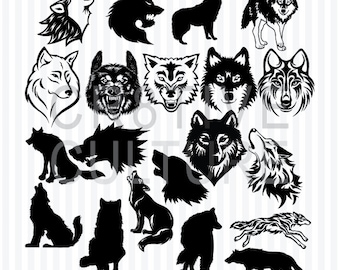 Wolf wall decal | Etsy
