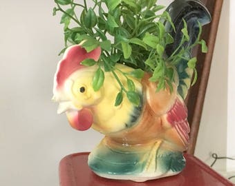Rooster planter | Etsy