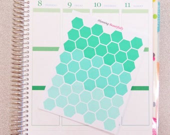 Hexagon stickers | Etsy