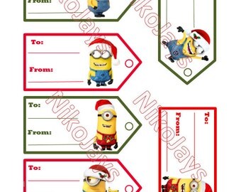 Minion gift tag | Etsy