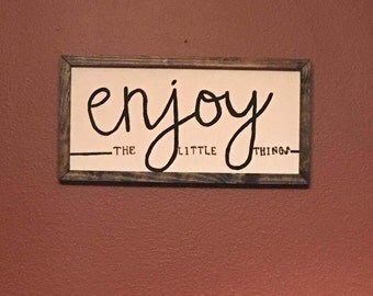 Enjoy sign | Etsy