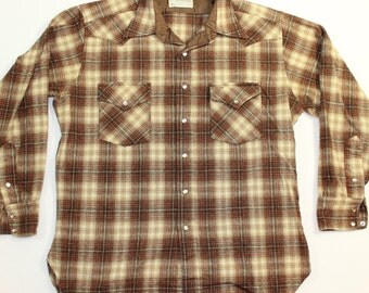 Brown flannel shirt | Etsy