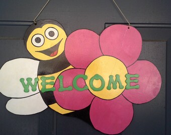 Bee welcome sign | Etsy