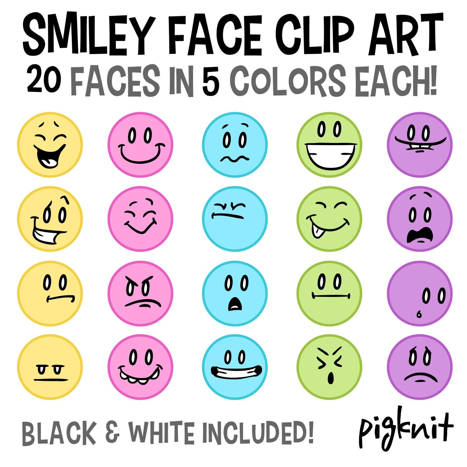 Smiley Face Clip Art Emoticon Clip Art Facial Expressions