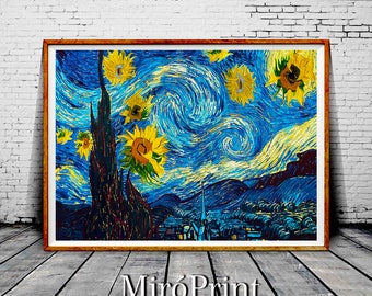 Night painting | Etsy