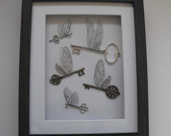 10 x flying 'magical' keys with wings various types by ...