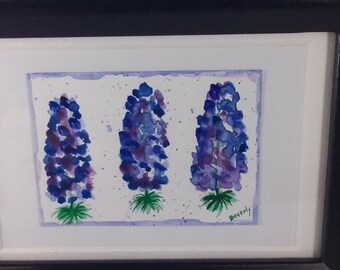 Bluebonnet painting | Etsy