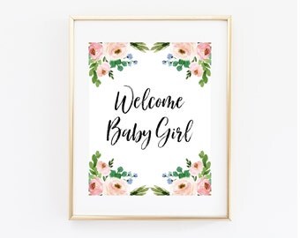 Welcome baby girl | Etsy
