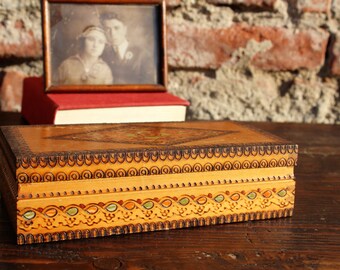 Pyrography box | Etsy