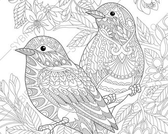 Zentangle bird | Etsy