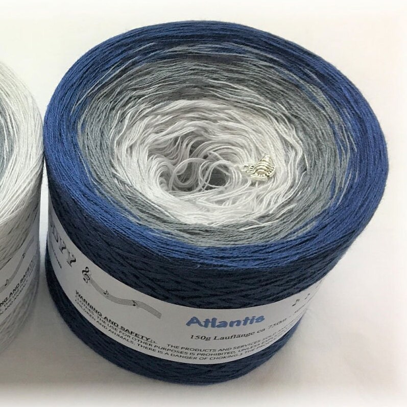 Atlantis Navy Gradient Yarn Navy Cotton Yarn Navy