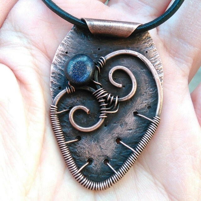 Hand forged & wire wrapped jewelry Spirit by SpiritofNatureCrafts
