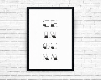 Printable Chingona Como Mi Madre Spanish Poster Wall by Reyograms