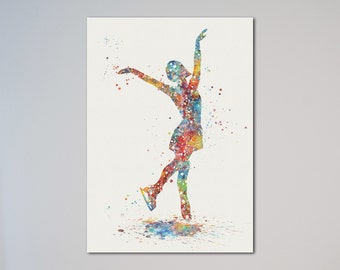Ice skating poster | Etsy