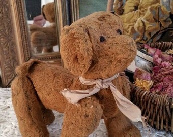 Vintage stuffed dog | Etsy