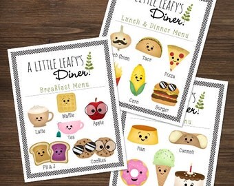 Pretend Play RESTAURANT SET Printables Instant PDF Download