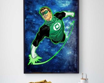 Green lantern poster | Etsy