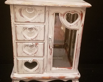 White distressed box | Etsy