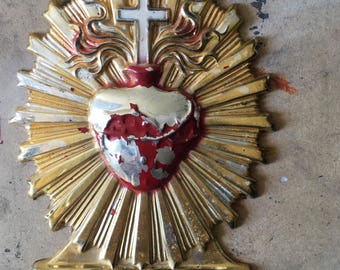 Vintage sacred heart | Etsy