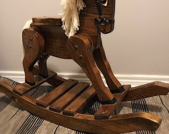 Wood rocking chair | Etsy