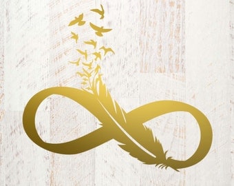 Feather infinity | Etsy