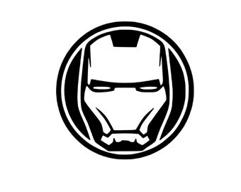 Iron man mask decal | Etsy