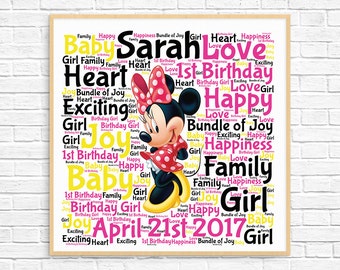 Minnie mouse word | Etsy