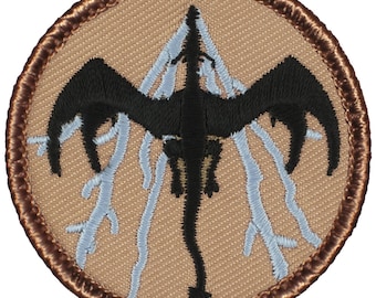 Robot Dragon Patch 692 2 Inch Diameter Embroidered Patch
