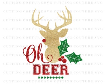 Reindeer silhouette | Etsy