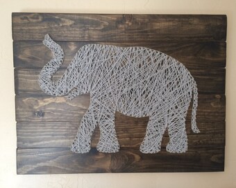 Elephant string art | Etsy