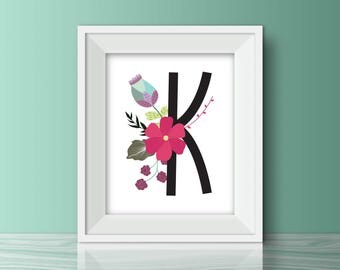 Monogram letter k | Etsy