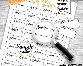 Items similar to Printable Back to School Stickers, DIY, Labels, Pencil ...
