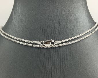 Silver rope chain | Etsy
