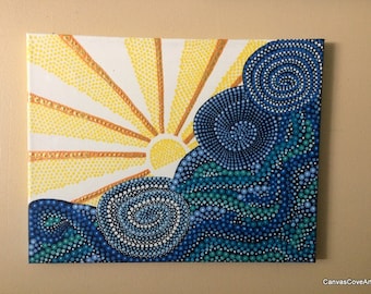 Pointillism painting | Etsy