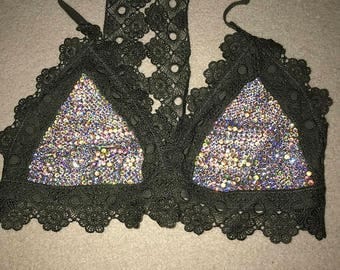 Rhinestone bra | Etsy