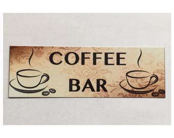 Coffee bean sign | Etsy