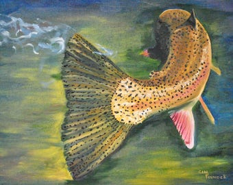 Fish painting | Etsy