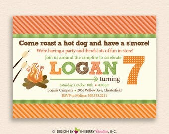 Campfire invitations | Etsy