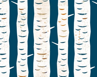Birch tree fabric | Etsy
