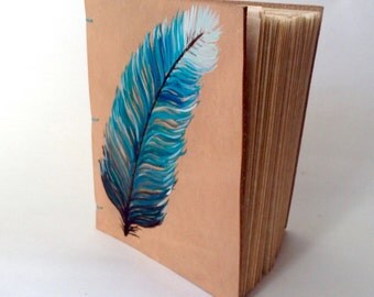 Feather journal | Etsy