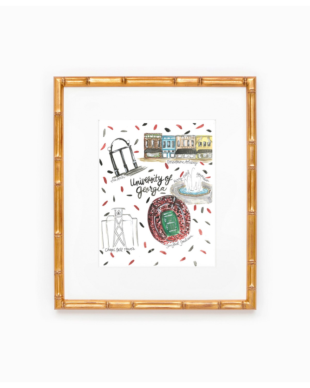 University of Georgia Map Print