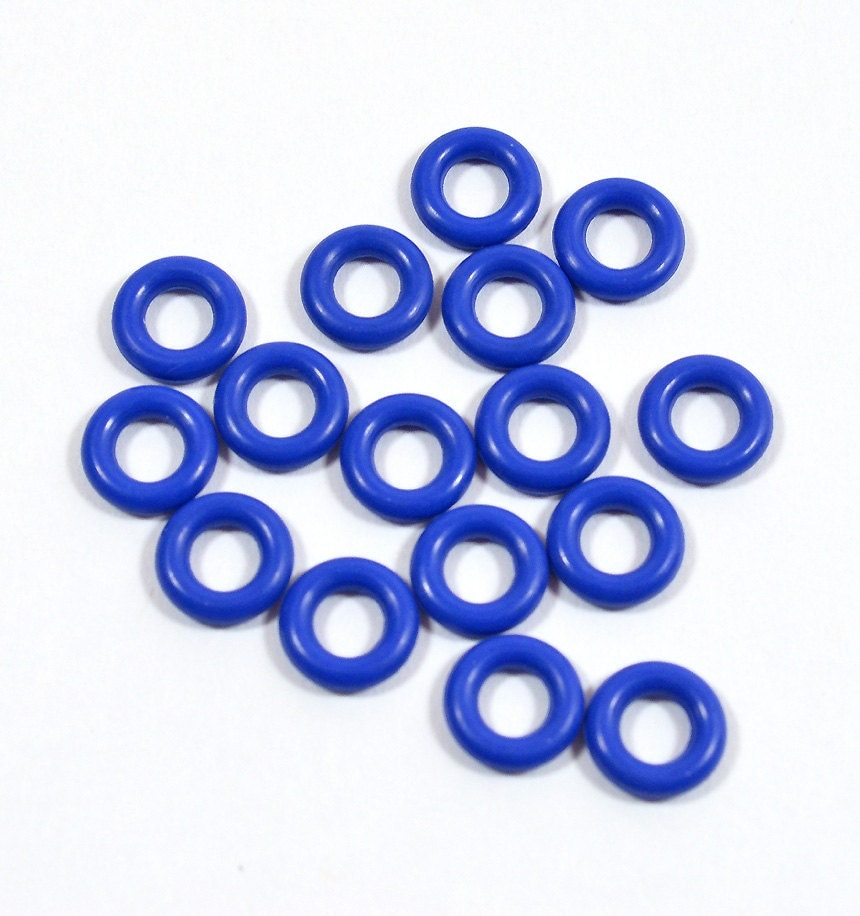 7.25mm Celestial Blue Rubber O-Rings for 5mm Leather Choose