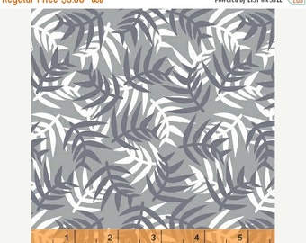 Gray leaf fabric | Etsy