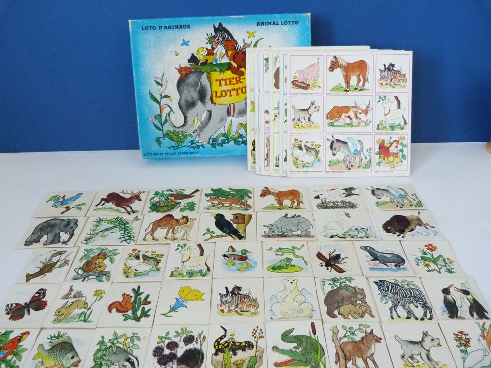 Animal Lotto Game Ravensburger Vintage