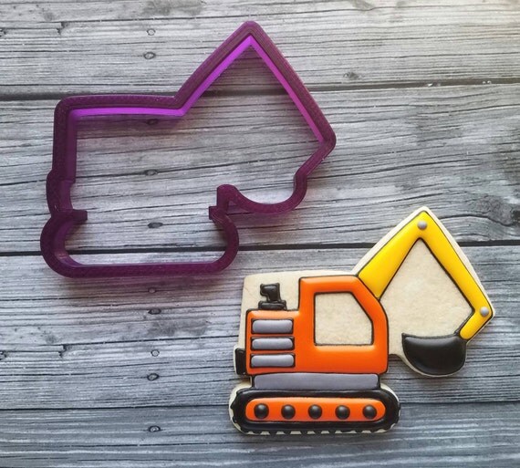 Excavator Truck Cookie Cutter and Fondant Cutter and Clay