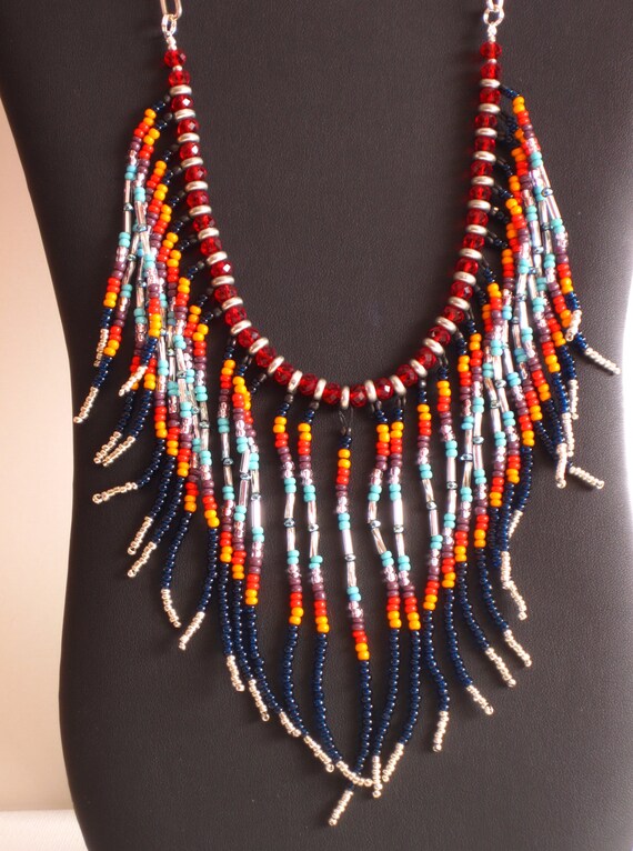 Native American Necklace Beaded Necklace Native American