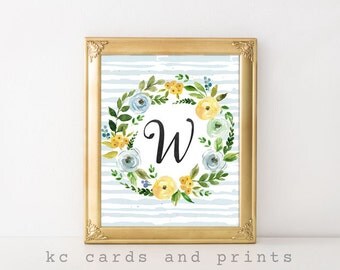 Letter w monogram | Etsy