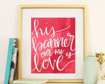 His banner over me | Etsy