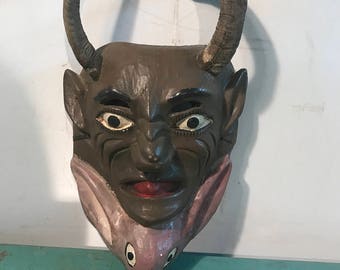 Wood carved mask | Etsy