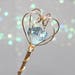 Fairy Wand Princess Scepter bright Pink Jewel Scepter Gold